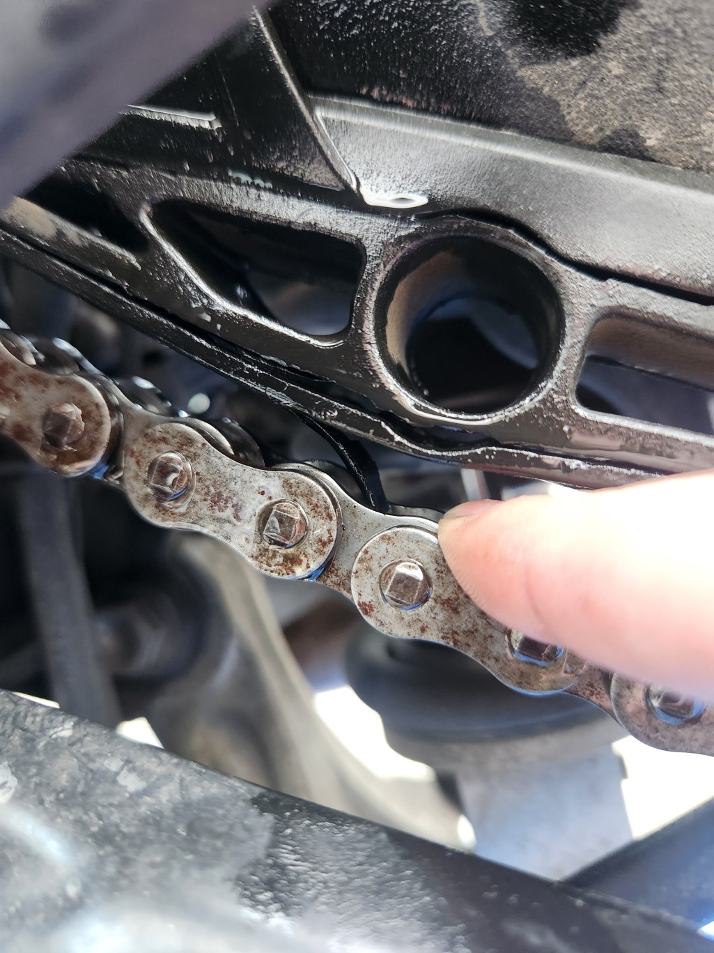 Bottom of Chain Rubbing Strip hanging off - General Maintenance and ...