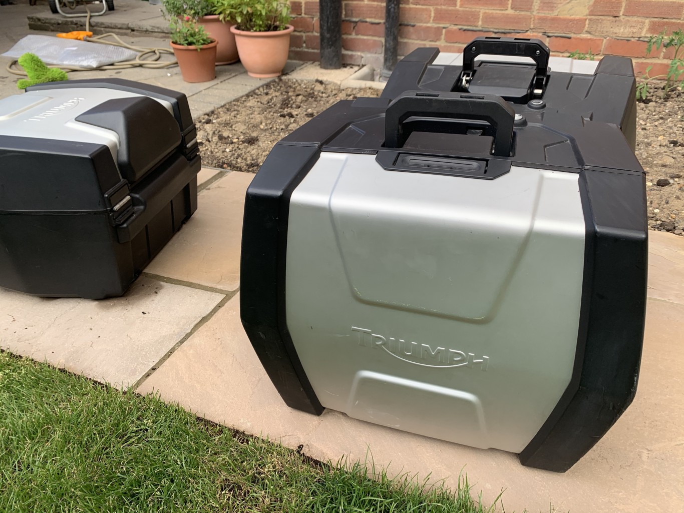 Original Triumph Adventure luggage: top box and side cases - For Sale ...