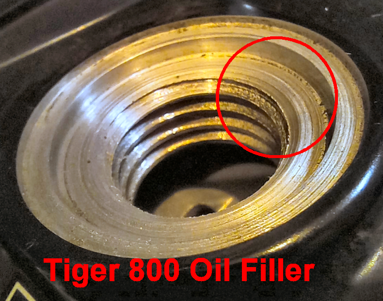 Tiger 900 - Cause of Leaking Oil Filler - Tiger 800 / 900 - General ...