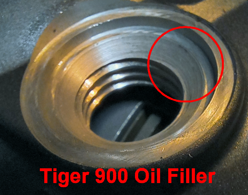 Tiger 900 - Cause of Leaking Oil Filler - Tiger 800 / 900 - General ...
